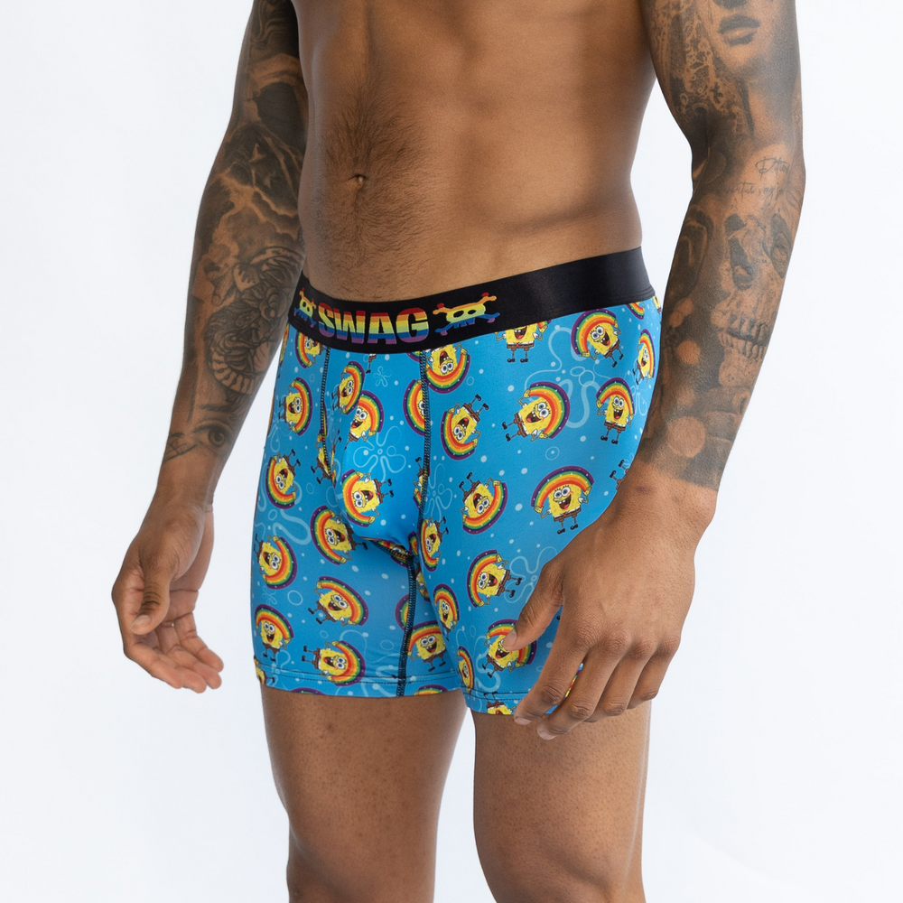 Swag Spongebob Boxers - Rainbow